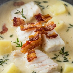 Seafood Dish Recipe – Fish Chowder – Cover and Simmer